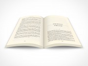 Book Spread Mockup | High angle shot of open book laying on surface