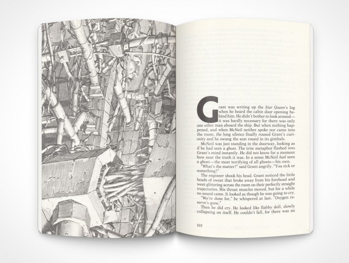 Book Spread Mockup | Top view of centre pages of book laying on surface