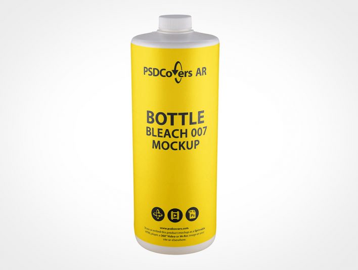 Test your brand designswith our White Bleach Bottle Mockup 7