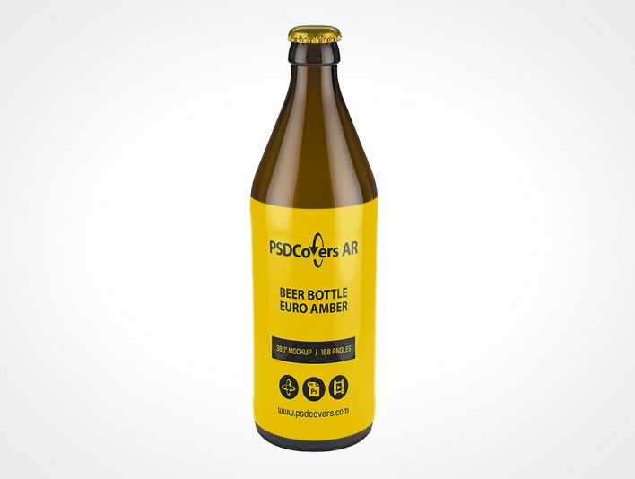 Validate design ideas on this white label Euro Beer Bottle Mockup 1