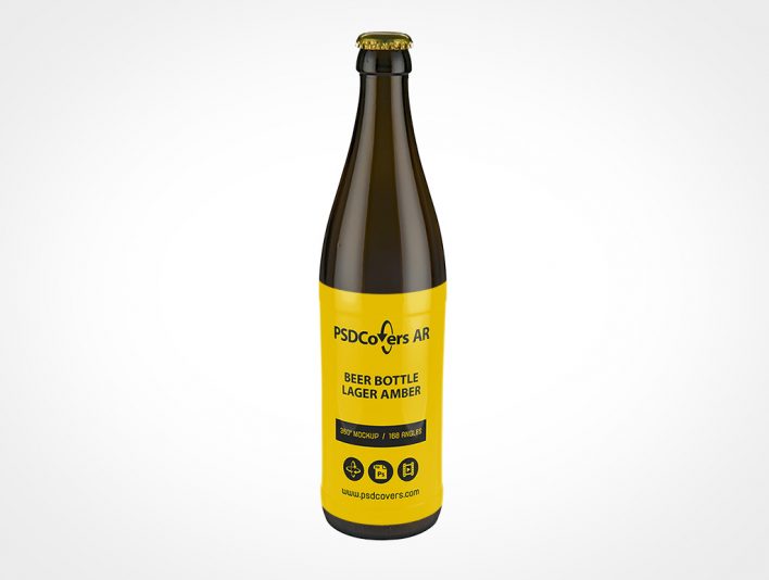 Try design ideas on this white label Lager Beer Bottle Mockup 2