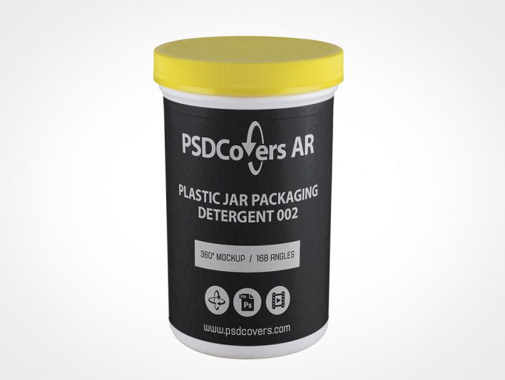 Promote your design labels on this proxy Detergent Jar Mockup 2