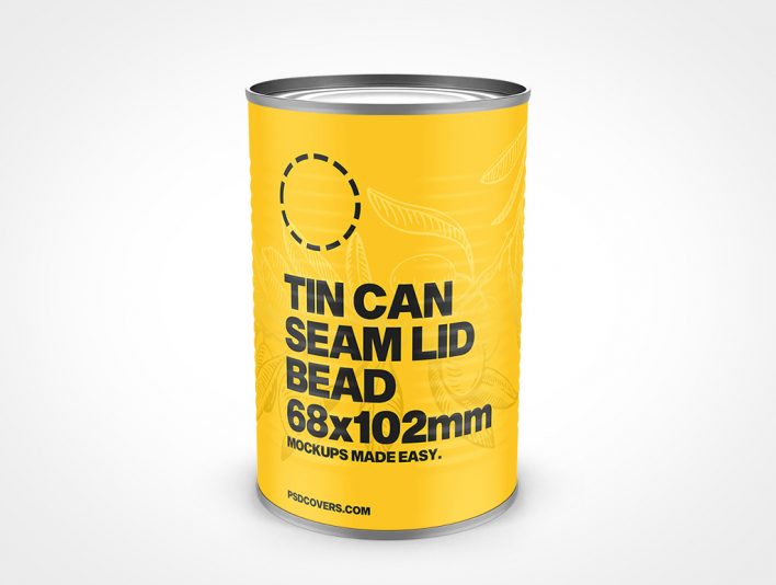 Try your food branding on this beaded Can Mockup 7