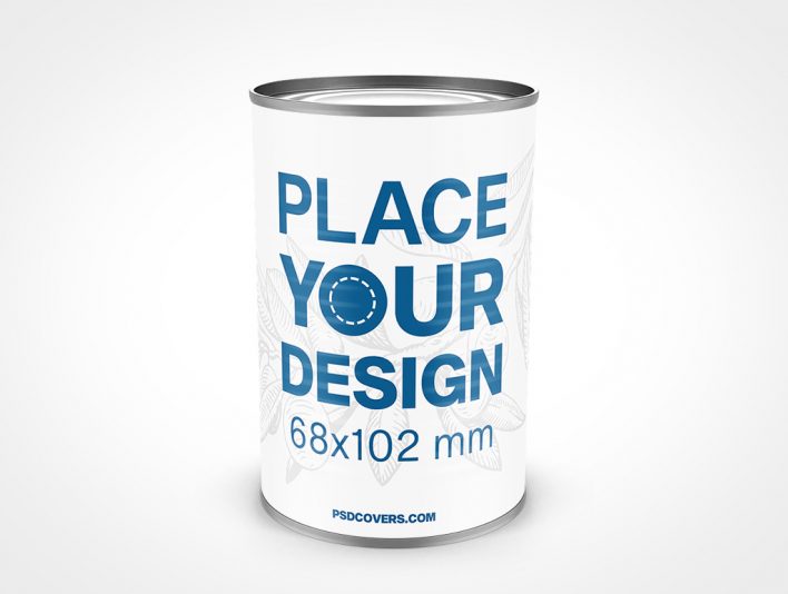 Try your food branding on this beaded Can Mockup 7