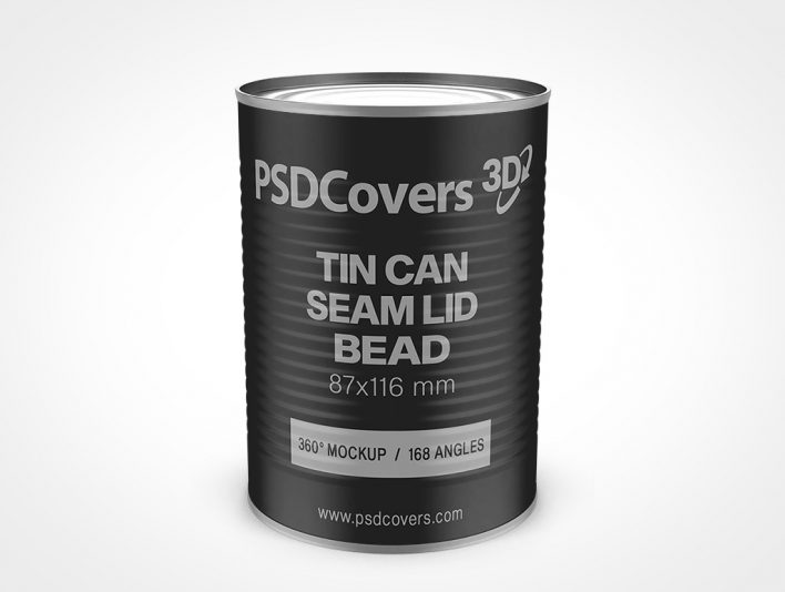 Apply your food branding on this blank inverted Can Mockup 11