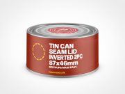 Apply your food branding on this blank inverted Can Mockup 11