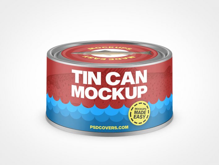 Inverted Food Can Mockup with Seam Lid 87x46 in Can Mockup