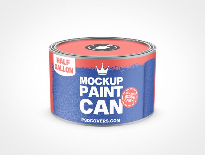 Food Can Mockup with Seam Lid 87x89 in Can Mockup • PSDCovers