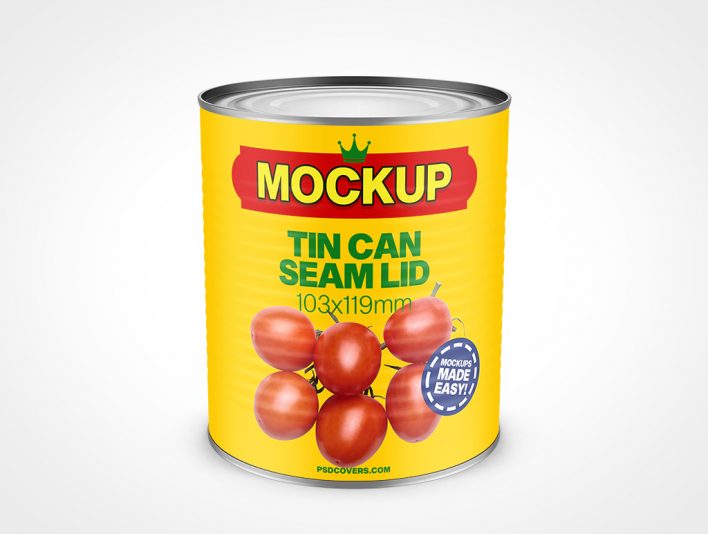 Try your food branding on this beaded Can Mockup 7
