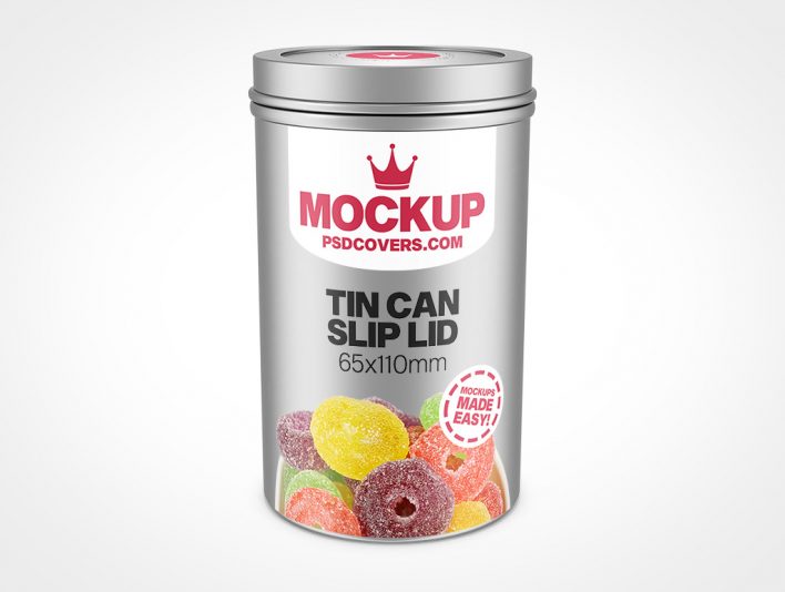 Food Can Mockup with Seam Lid 87x89 in Can Mockup • PSDCovers