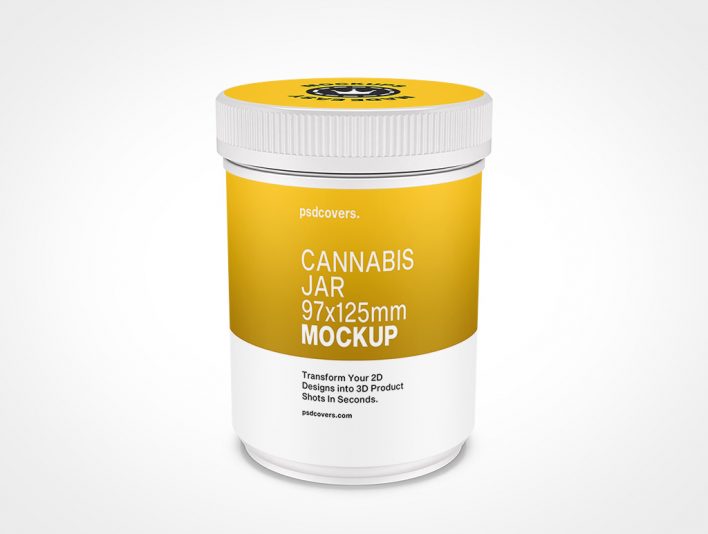 Advertise your branding on this white label Cannabis Jar Mockup 8