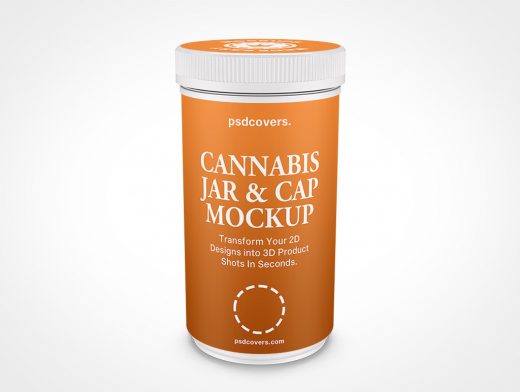 Boost your branding on this white label Cannabis Jar Mockup 9