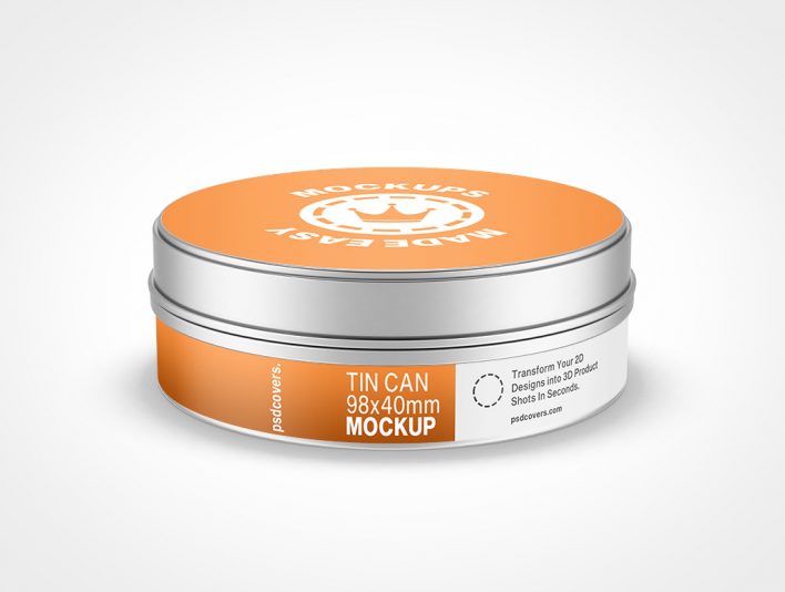 Review your canister branding on this blank Slip Lid Can Mockup 6
