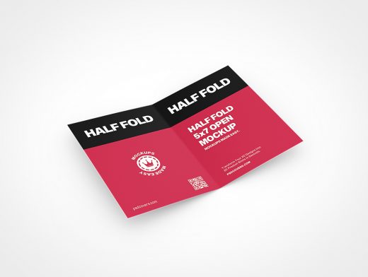 Render your panel designs on this bi-fold Card Mockup 8