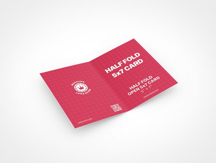 Render your panel designs on this bi-fold Card Mockup 8