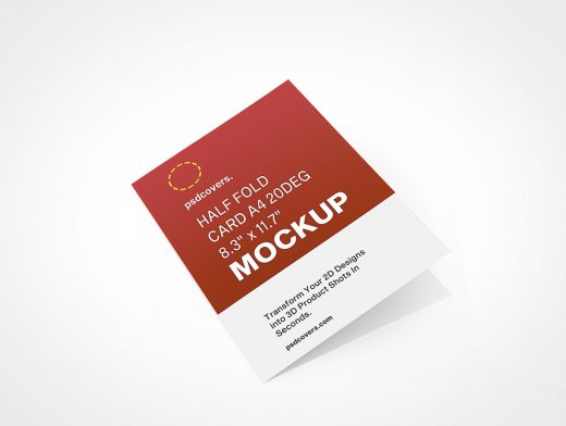 Apply your holiday layout on this blank A4 Card Mockup 4