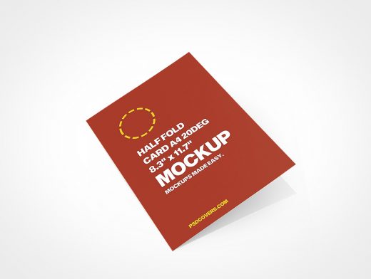 Apply your holiday layout on this blank A4 Card Mockup 4