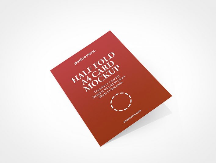 Apply your holiday layout on this blank A4 Card Mockup 4