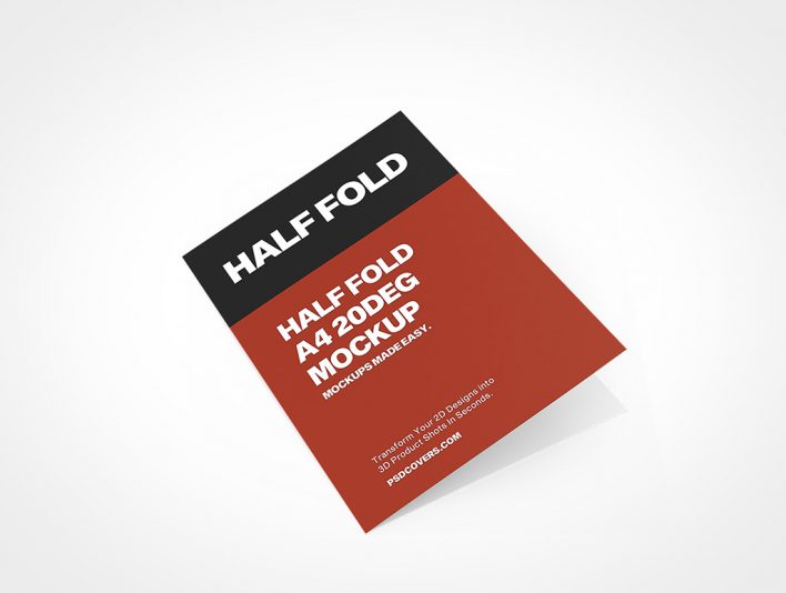 Apply your holiday layout on this blank A4 Card Mockup 4