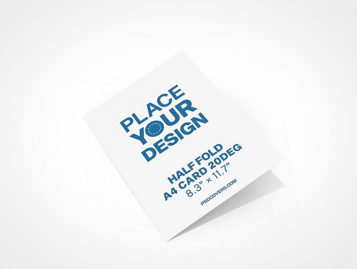 Apply your holiday layout on this blank A4 Card Mockup 4