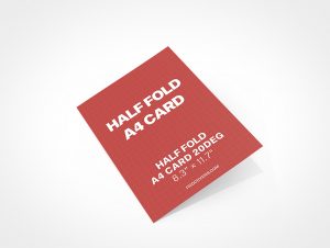 Apply your holiday layout on this blank A4 Card Mockup 4
