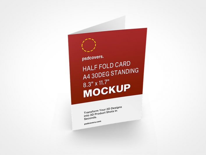 Market your holiday layout on this blank A4 Card Mockup 6