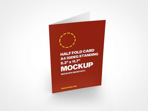 Market your holiday layout on this blank A4 Card Mockup 6