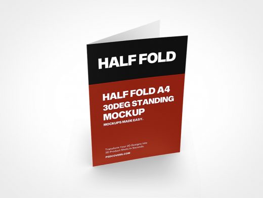 Market your holiday layout on this blank A4 Card Mockup 6