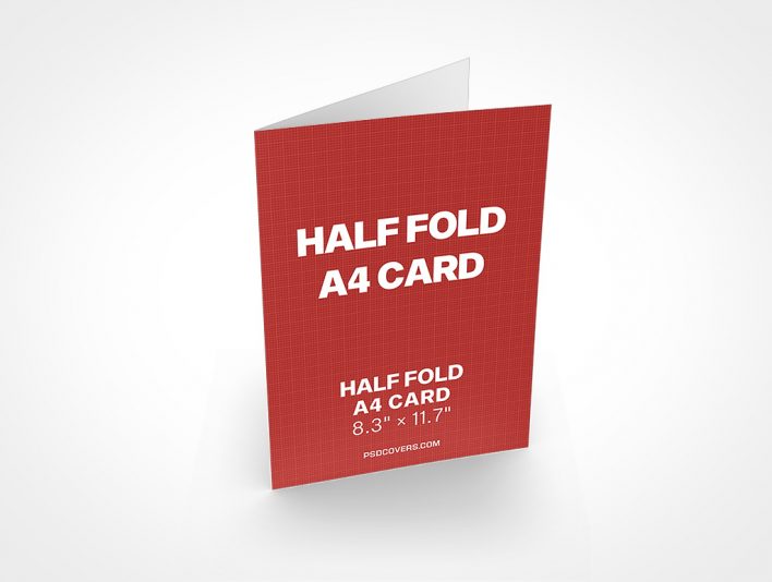 Market your holiday layout on this blank A4 Card Mockup 6
