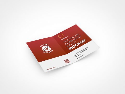 Propose your greeting layout on this blank A4 Card Mockup