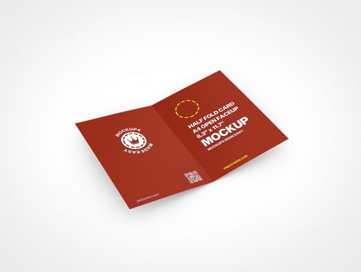 Propose your greeting layout on this blank A4 Card Mockup