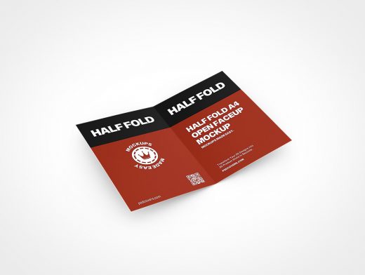 Propose your greeting layout on this blank A4 Card Mockup