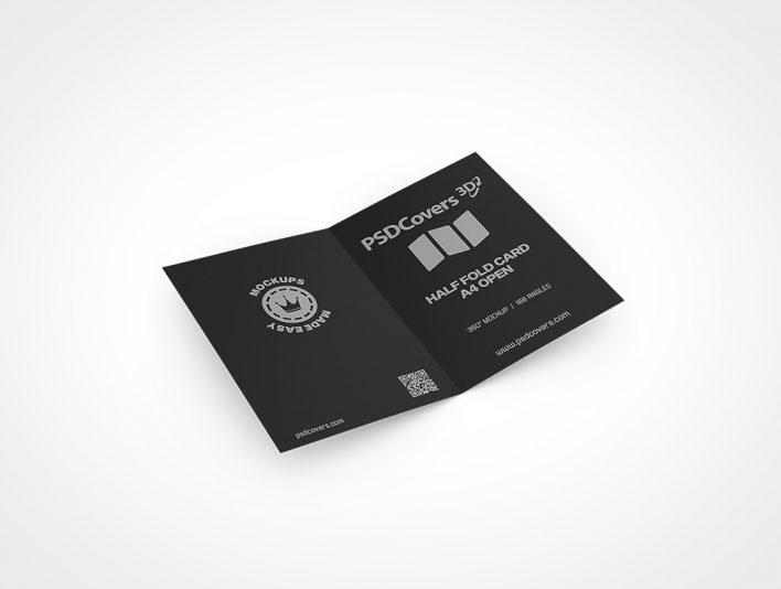 Propose your greeting layout on this blank A4 Card Mockup