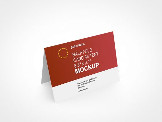 Render your greeting designs on this blank A4 Card Mockup 12