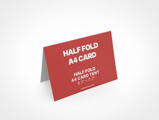 Render your greeting designs on this blank A4 Card Mockup 12