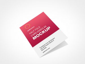 Share your card greetings on this blank A6 Card Mockup 4