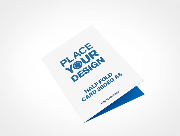 Share your card greetings on this blank A6 Card Mockup 4