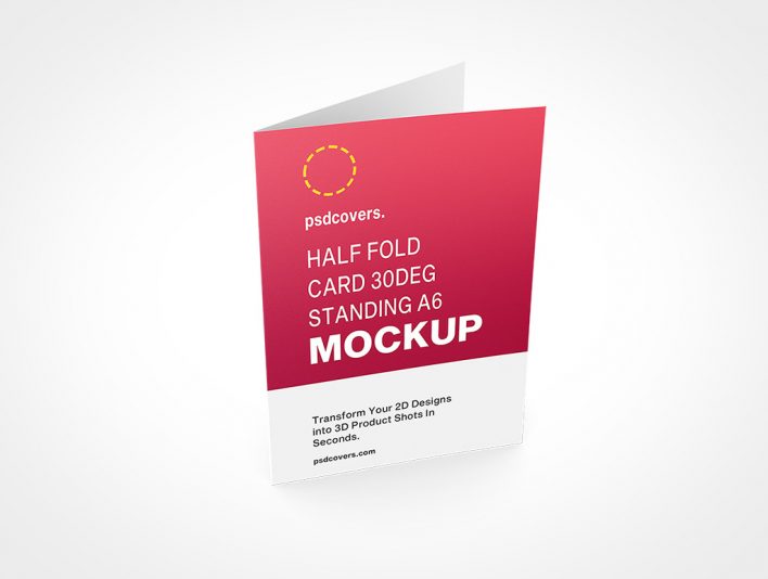 Test your greeting designs on this blank A6 Card Mockup 6