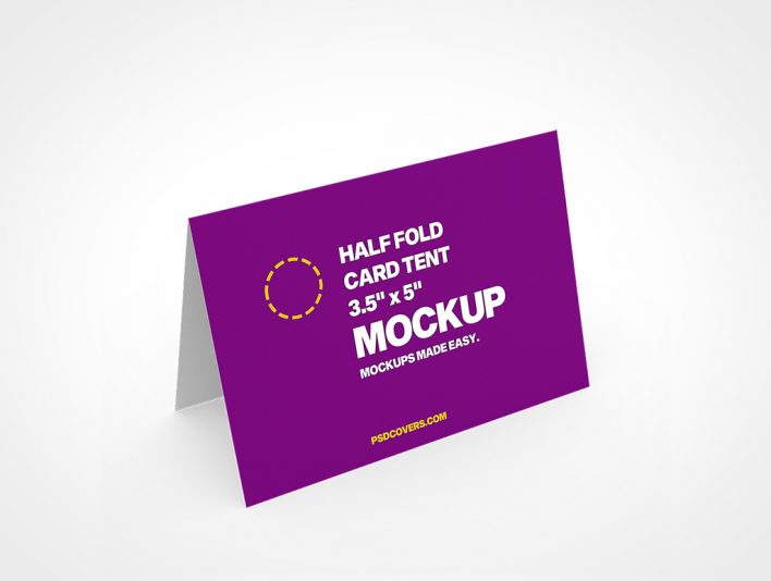 See your design creations on this blank Tent Card Mockup