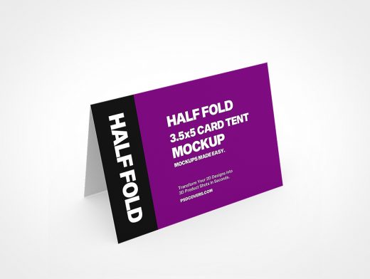 See your design creations on this blank Tent Card Mockup
