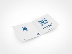 Share your panel design layout on this blank Card Mockup 18