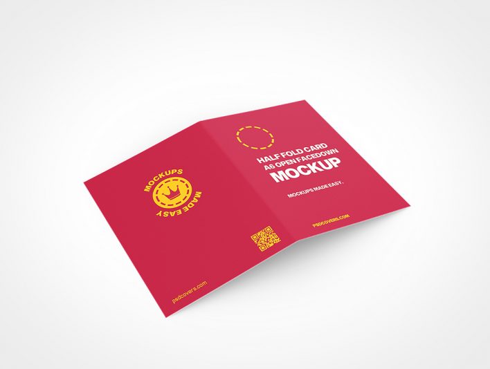 Render your greeting designs on this blank A6 Card Mockup 2