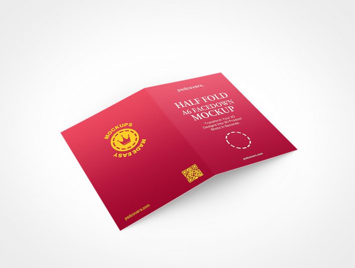 Render your greeting designs on this blank A6 Card Mockup 2