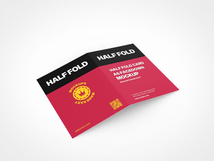 Render your greeting designs on this blank A6 Card Mockup 2