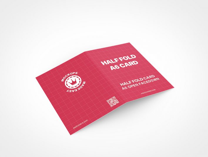 Render your greeting designs on this blank A6 Card Mockup 2