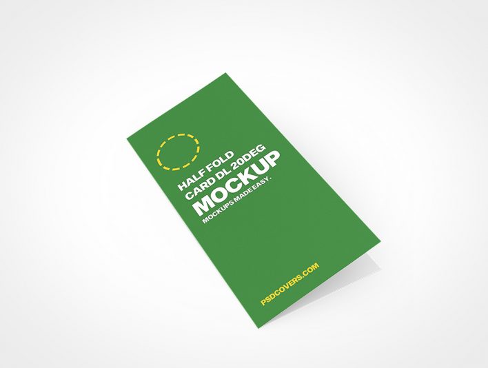 Showcase your design layout on this blank DL Card Mockup 4