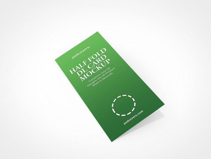 Showcase your design layout on this blank DL Card Mockup 4