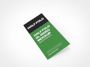 Showcase your design layout on this blank DL Card Mockup 4