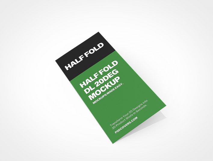 Showcase your design layout on this blank DL Card Mockup 4