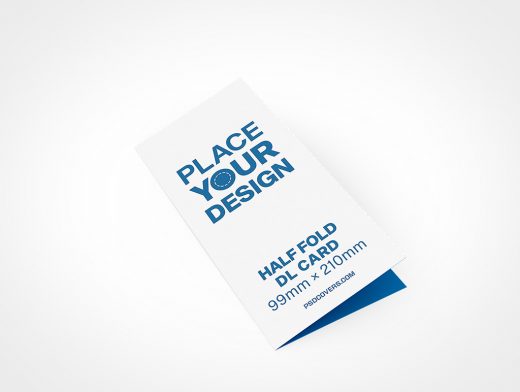 Showcase your design layout on this blank DL Card Mockup 4